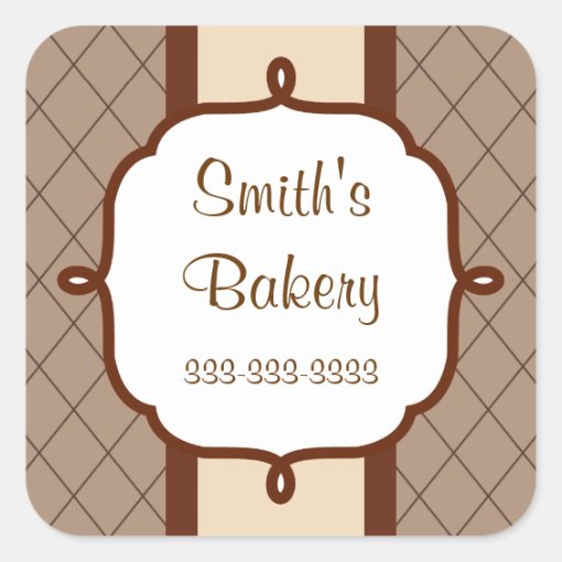 Vintage Chocolate Business Stickers | Zazzle