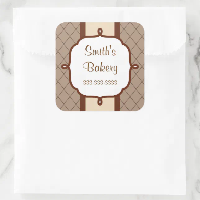 Vintage Chocolate Business Stickers | Zazzle