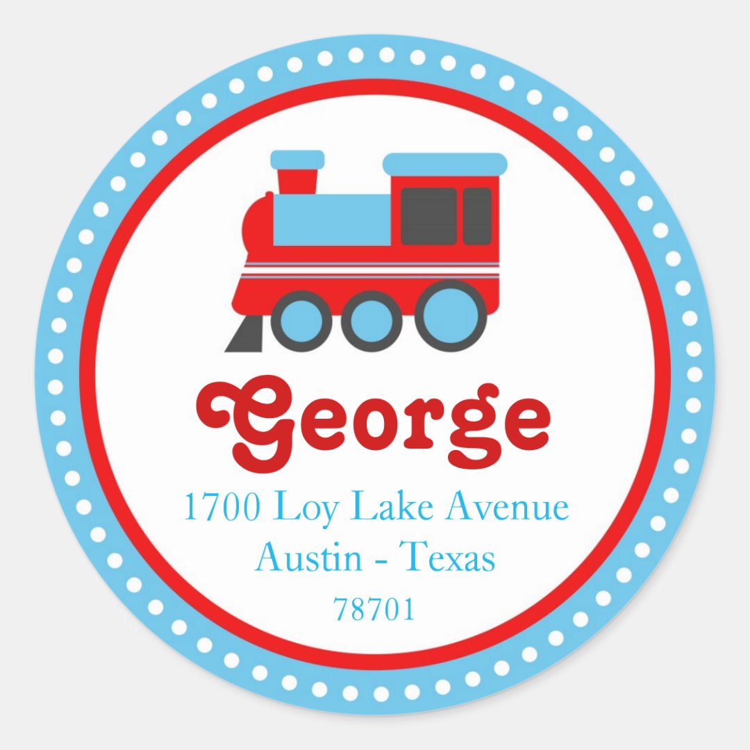 Vintage Choo Choo Train Return Address Label | Zazzle