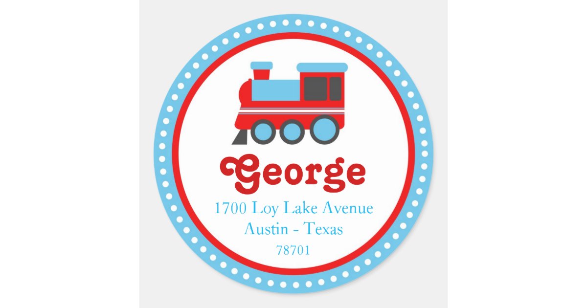 Vintage Choo Choo Train Return Address Label | Zazzle
