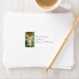 Vintage Christmas Angel Address Labels | Zazzle