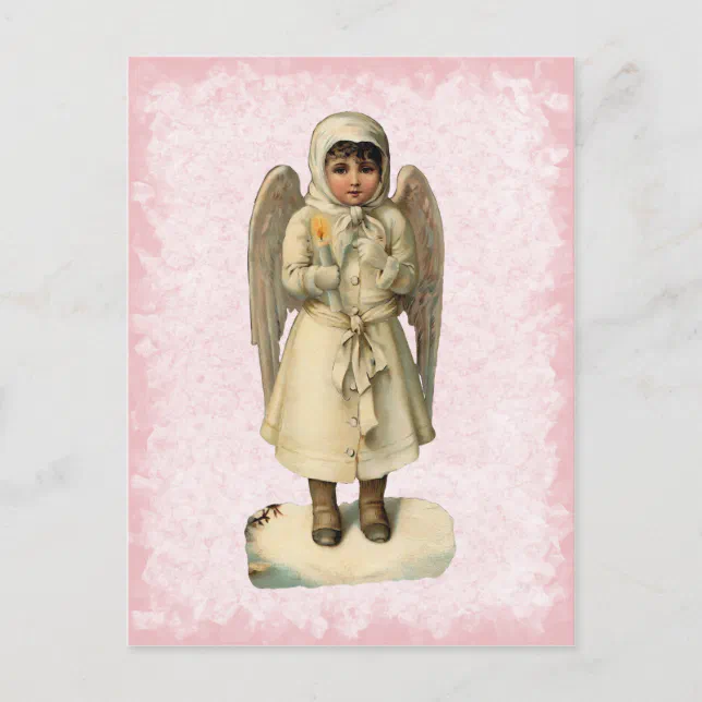 Vintage Christmas Angel Postcard | Zazzle