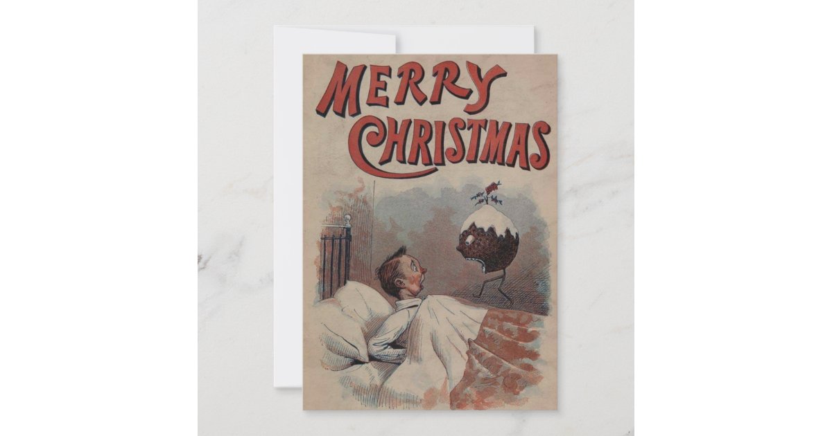 Vintage Christmas Angry Acorn Holiday Card | Zazzle