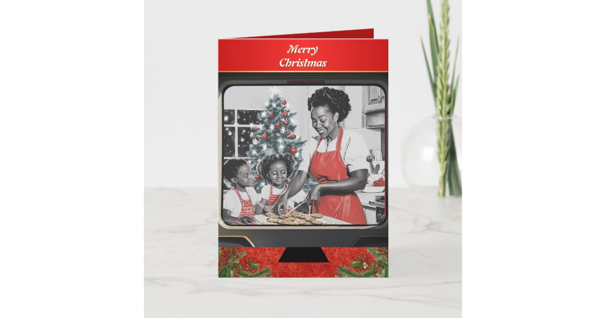 Vintage christmas Baking Holiday Card | Zazzle