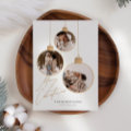 Vintage Christmas Baubles Collage Photo Holiday Card | Zazzle