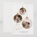 Vintage Christmas Baubles Collage Photo Holiday Card | Zazzle