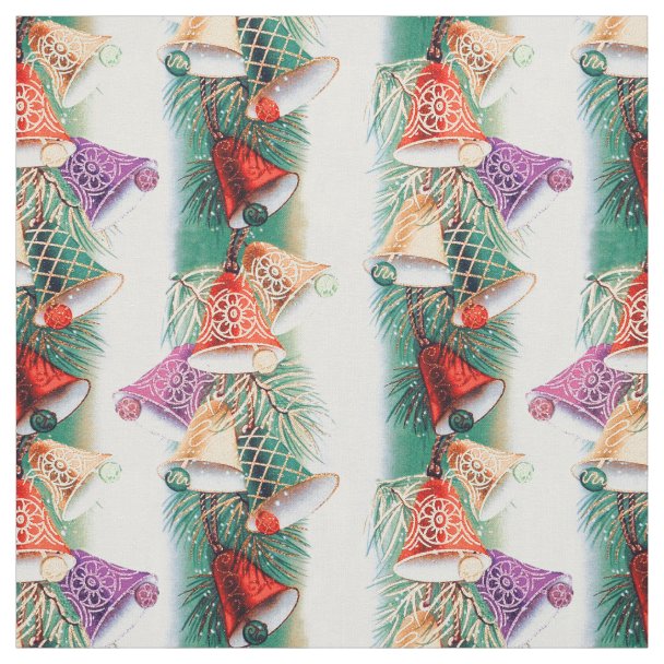christmas bells fabric | Zazzle