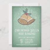 Vintage Christmas Bells Holiday Party Invitation | Zazzle