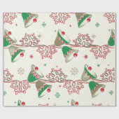 Vintage Christmas Bells Wrapping Paper | Zazzle