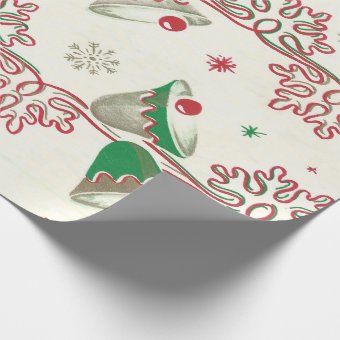 Vintage Christmas Bells Wrapping Paper | Zazzle