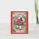 Vintage Christmas Card with Carpenter Santa Clause | Zazzle