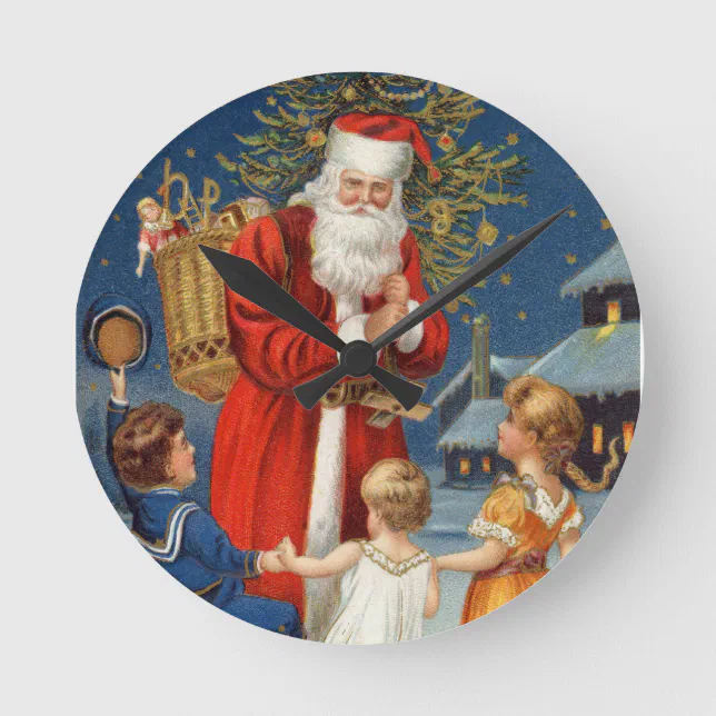vintage christmas clock | Zazzle