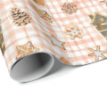 Vintage Christmas Gingham Pattern Wrapping Paper | Zazzle