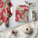 Vintage Christmas Gleaming Ornaments on Crimson Wrapping Paper | Zazzle