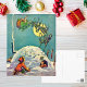 Vintage Christmas Inuit Igloo Santa Flying Postcard | Zazzle