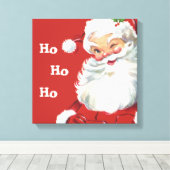 Vintage Christmas, Jolly Santa Claus Winking Canvas Print | Zazzle