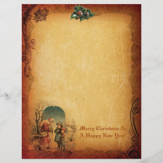 Vintage Christmas Letter Paper | Zazzle.com