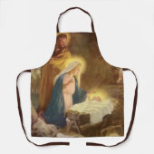 Vintage Christmas Nativity, Mary Joseph Baby Jesus Apron | Zazzle