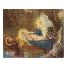 Vintage Christmas Nativity, Mary Joseph Baby Jesus Jigsaw Puzzle | Zazzle