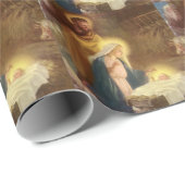 Vintage Christmas Nativity, Mary Joseph Baby Jesus Wrapping Paper | Zazzle