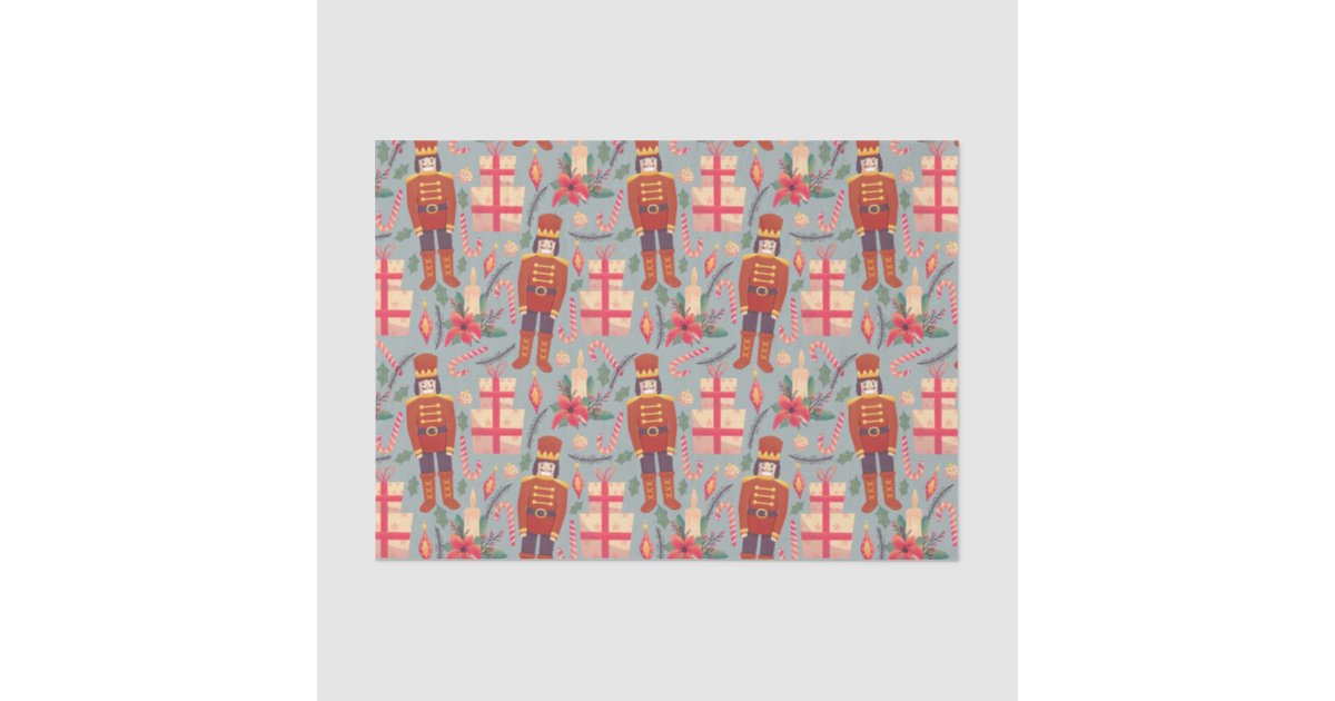 Vintage Christmas Nutcrackers and Gifts Tissue Paper | Zazzle