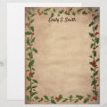 Vintage Christmas Personalized Writing Paper | Zazzle