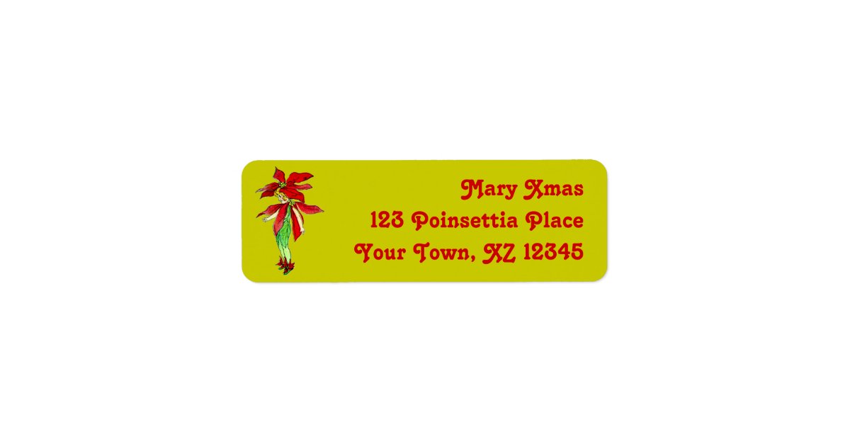 Vintage Christmas Pixie Label | Zazzle