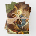 Vintage Christmas, Religious Nativity w Baby Jesus Wrapping Paper ...