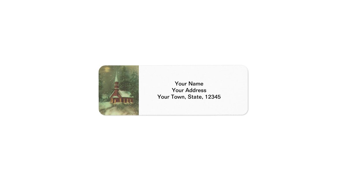 Vintage Christmas Return Address Labels | Zazzle