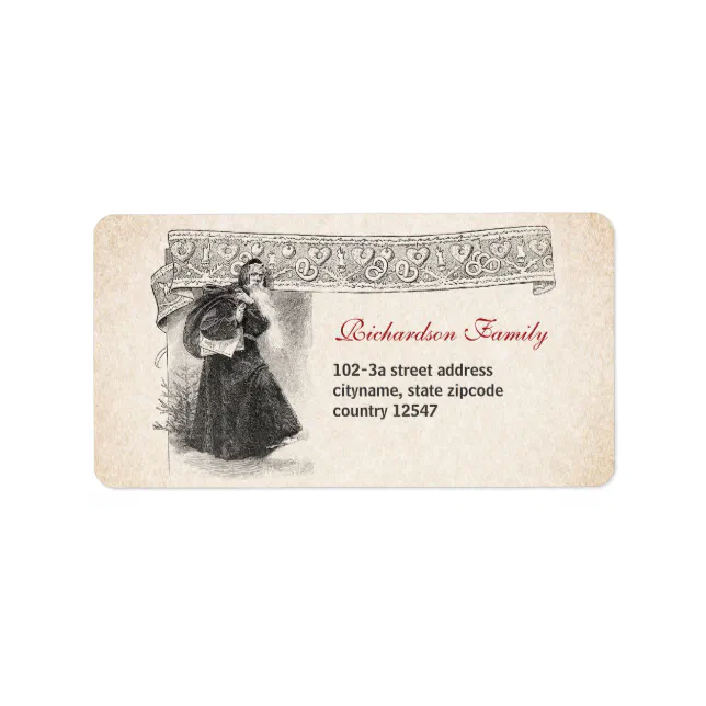 vintage Christmas Santa Claus address labels | Zazzle