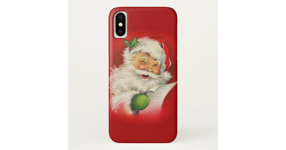 Vintage Christmas Santa Claus Case-Mate iPhone Case | Zazzle