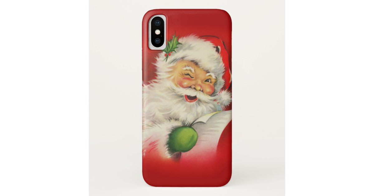 Vintage Christmas Santa Claus Case-Mate iPhone Case | Zazzle.com