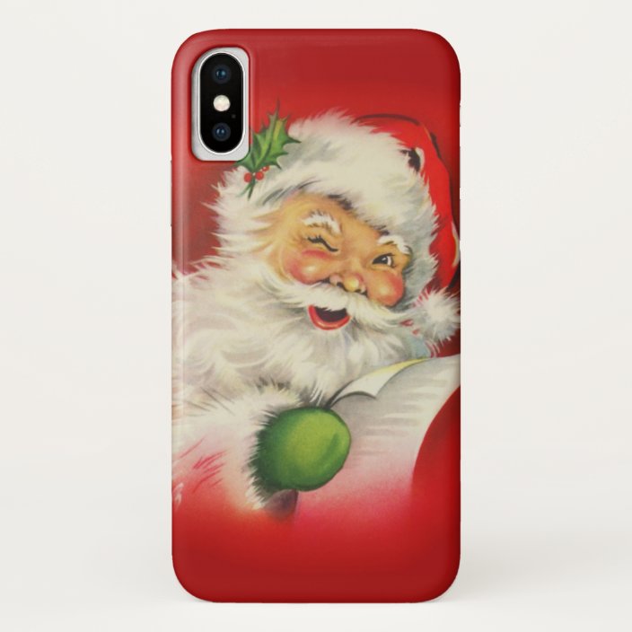 Vintage Christmas Santa Claus Case-Mate iPhone Case | Zazzle.com