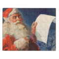 Vintage Christmas, Santa Claus Naughty Nice List Jigsaw Puzzle | Zazzle