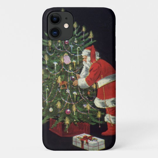 Vintage Christmas, Santa Claus with Presents Case-Mate iPhone Case ...