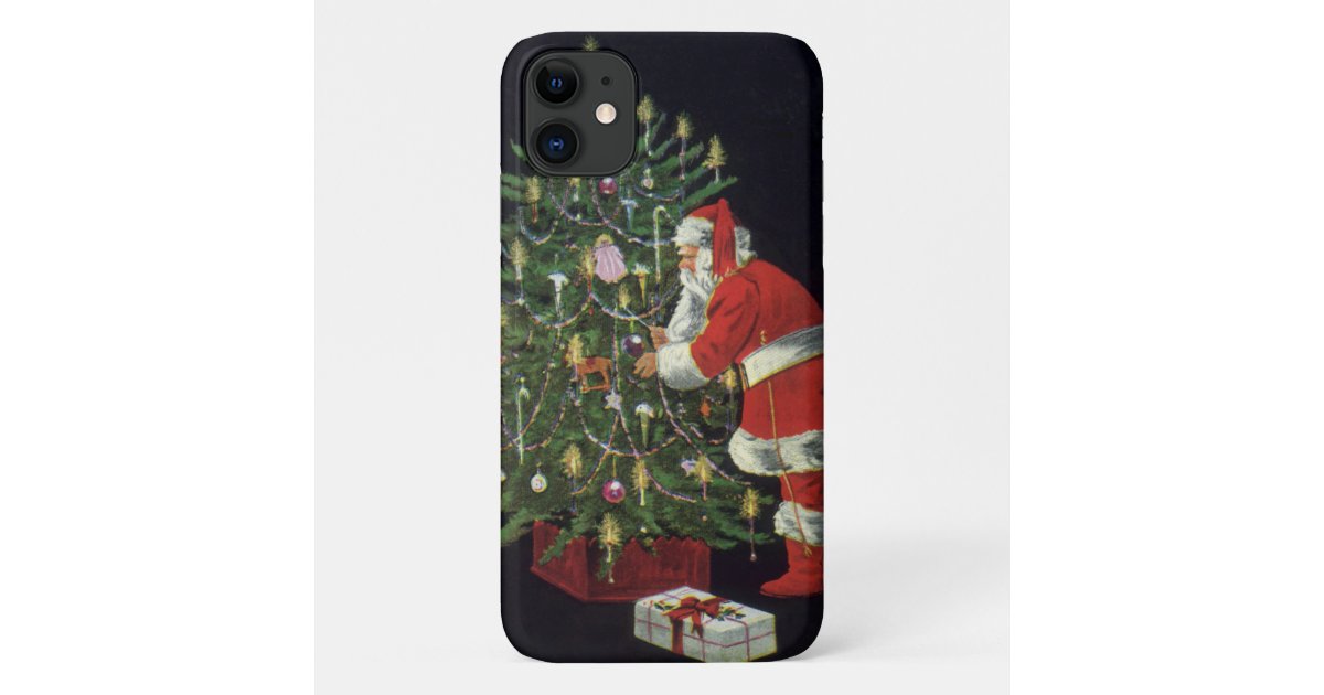 Vintage Christmas, Santa Claus with Presents Case-Mate iPhone Case ...