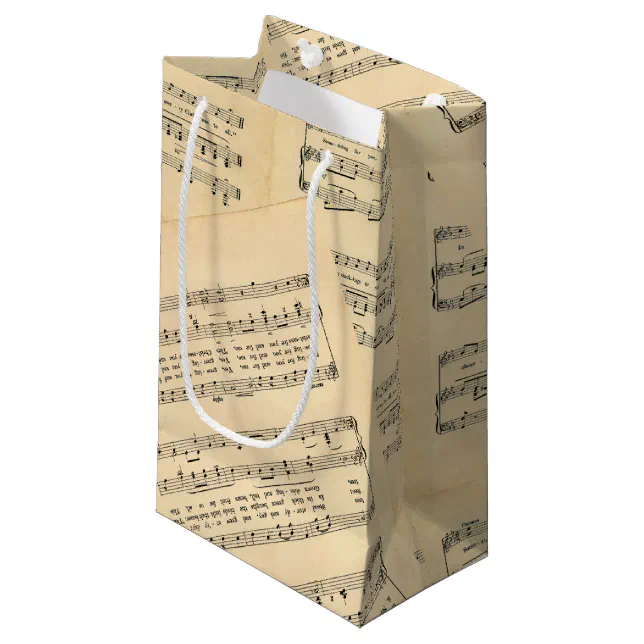 Vintage Christmas Sheet Music Gift Bag | Zazzle