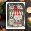 Vintage Christmas Storefront Holiday Card | Zazzle