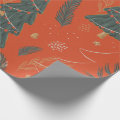 Vintage Christmas Tiger With Christmas Tree Wrapping Paper | Zazzle