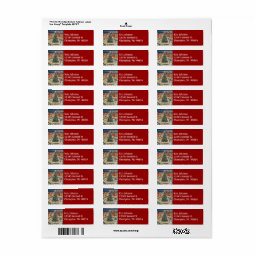 Vintage Christmas Tree Lighting Village Town Label | Zazzle