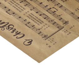 Vintage Christmas Tree Music Tissue Paper | Zazzle