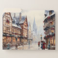 Vintage Christmas Village Street Holiday File Folder | Zazzle