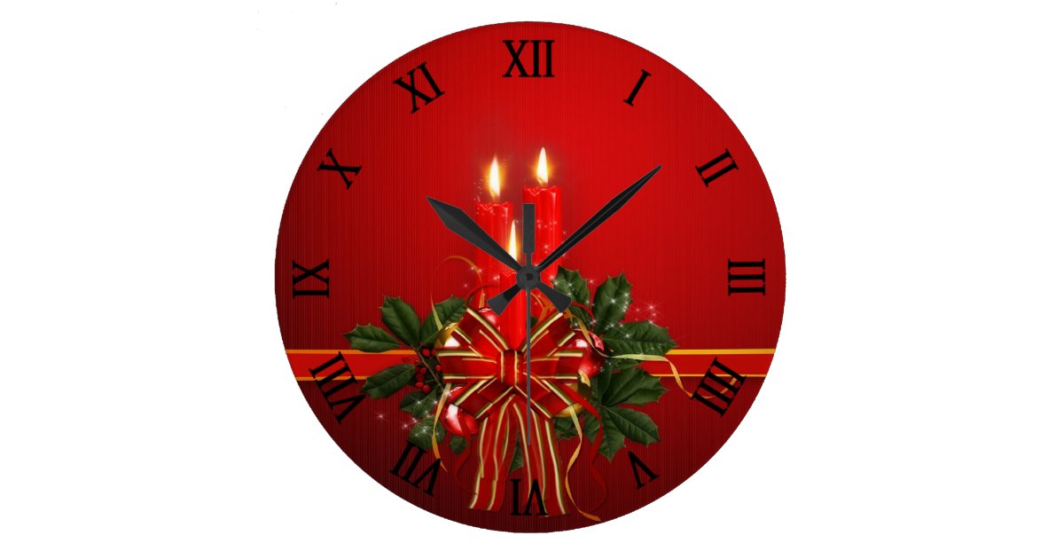 vintage Christmas Wall Clock | Zazzle.com