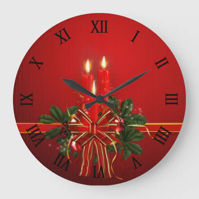 vintage Christmas Wall Clock | Zazzle