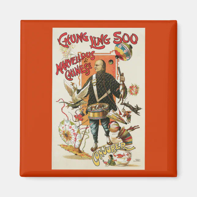 Vintage Chung Ling Soo Magician Poster Magnet | Zazzle