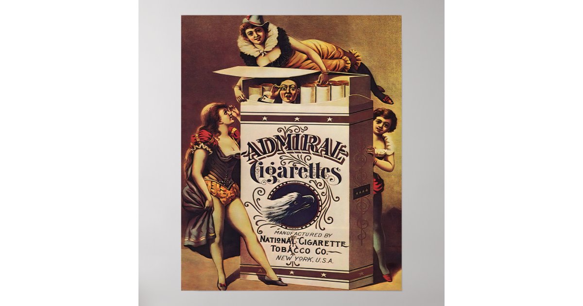 Vintage Cigarettes Advertising Poster | Zazzle
