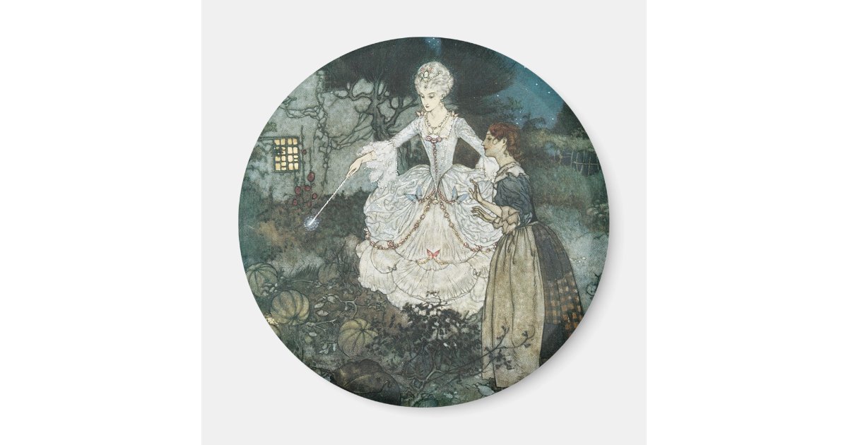 Vintage Cinderella Fairy Godmother by Edmund Dulac Magnet | Zazzle