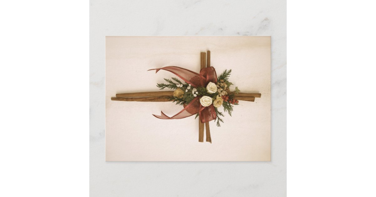 Vintage, Cinnamon and Rose Cross Postcard | Zazzle