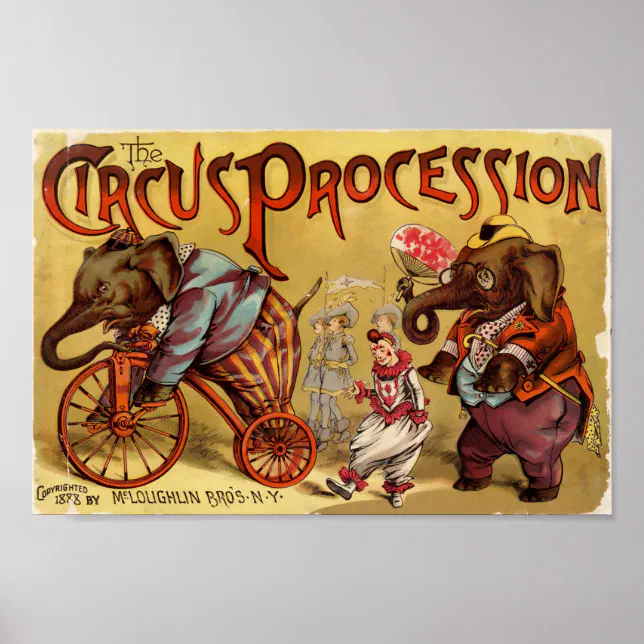 Vintage Circus Ad Poster | Zazzle