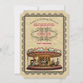 Vintage Circus Bridal Shower Carnival Carousel Invitation | Zazzle
